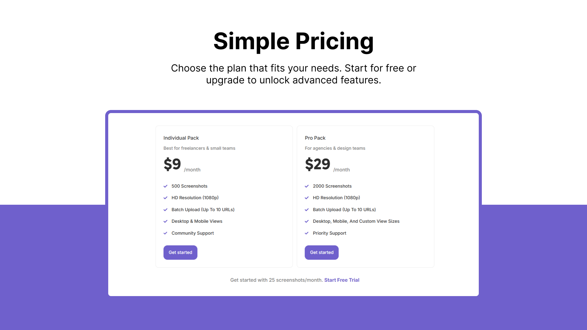Figscreen Pricing – Simple Plans for Designers | Figscreen
